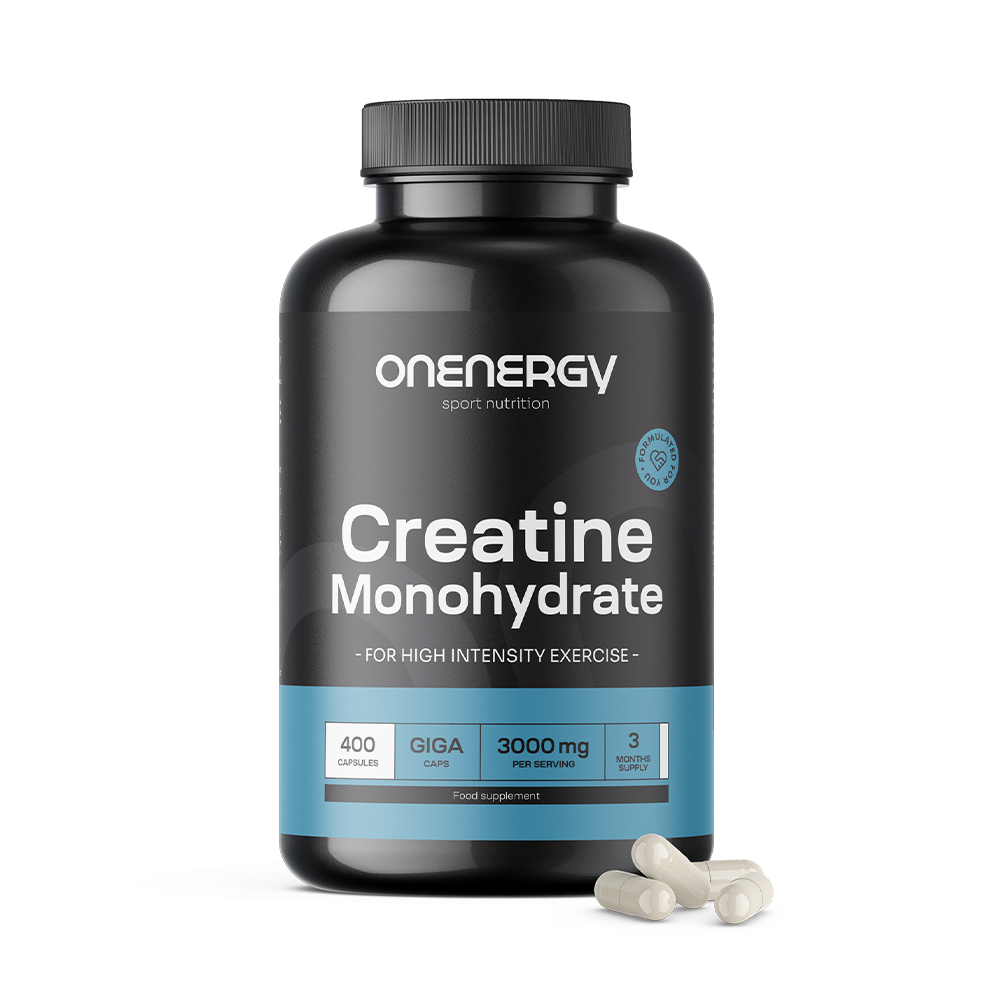 Créatine monohydrate 3000 mg GIGA CAPS, 400 gélules - OnEnergy.fr